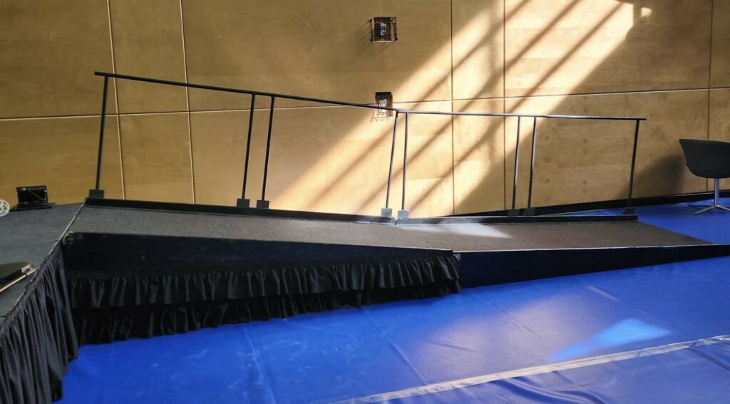 Accessibility ramp railing - Rowe Events